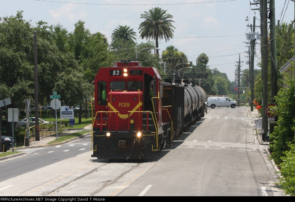 FCEN 53 Street running north bound with 5 cars